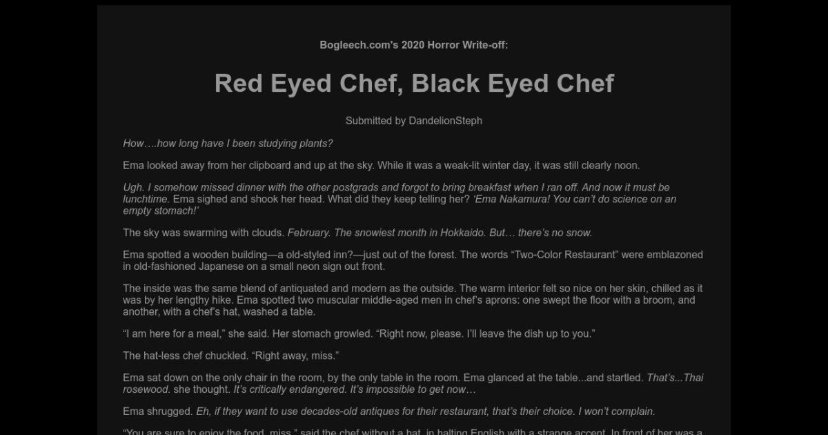 Bogleech Creepypasta