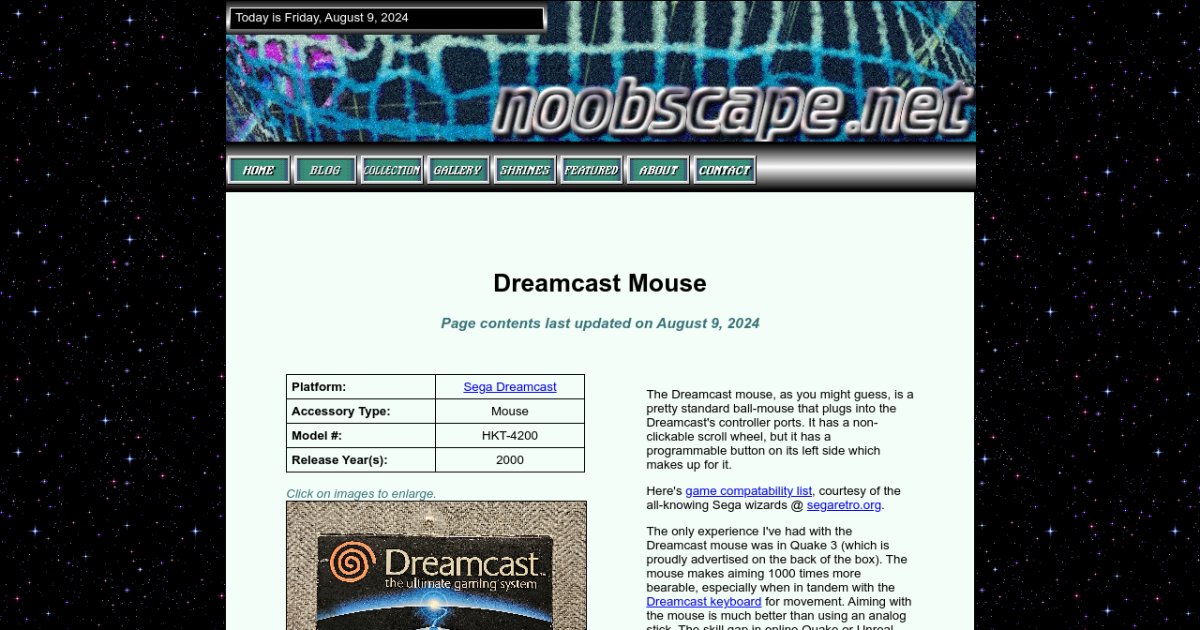 Dreamcast Mouse