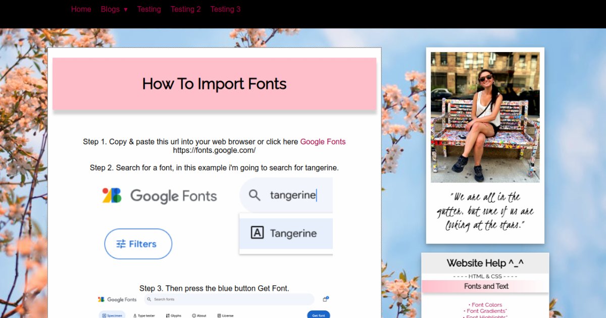 Your Creative Blog Tutorial Import Fonts