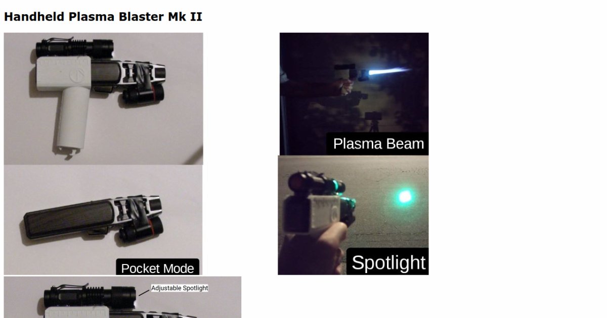 Handheld Plasma Blaster Mk II