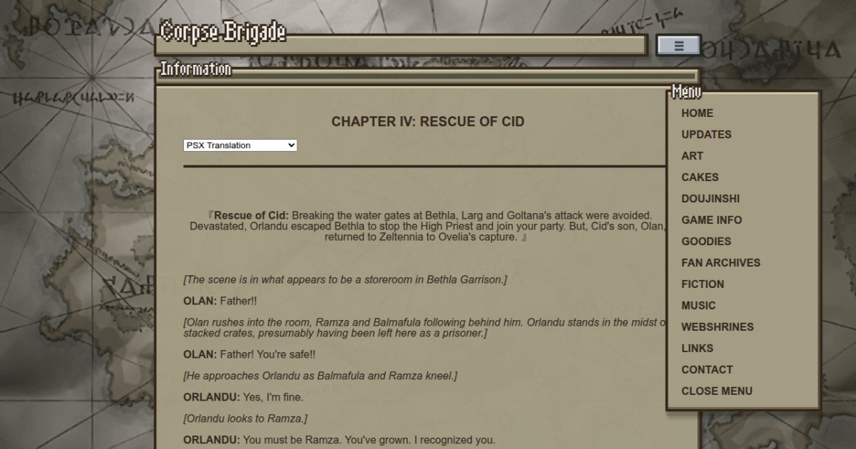 Corpse Brigade: Transcript