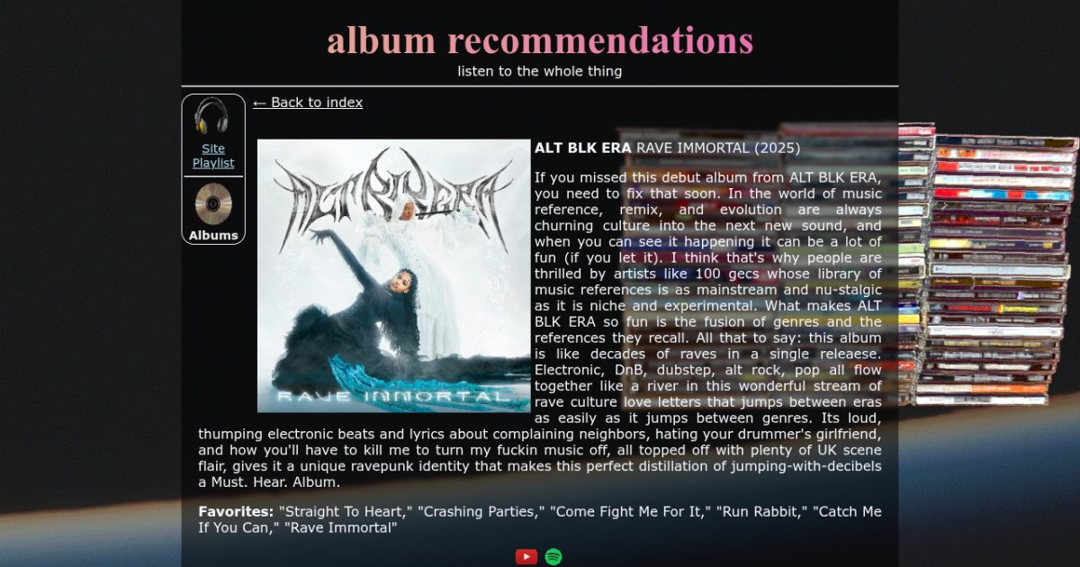 album recommendations