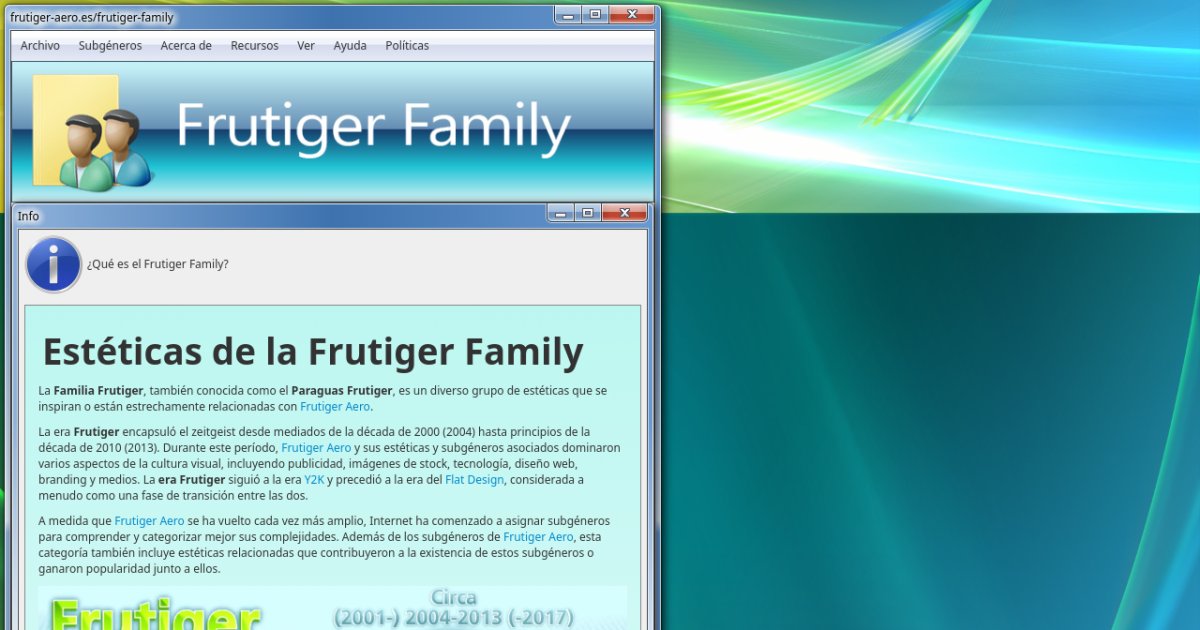 Estéticas de la Frutiger Family - frutiger-aero.es