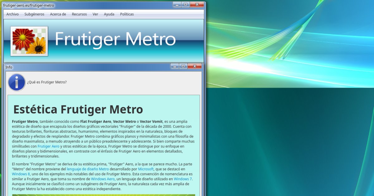 Estética Frutiger Metro - frutiger-aero.es