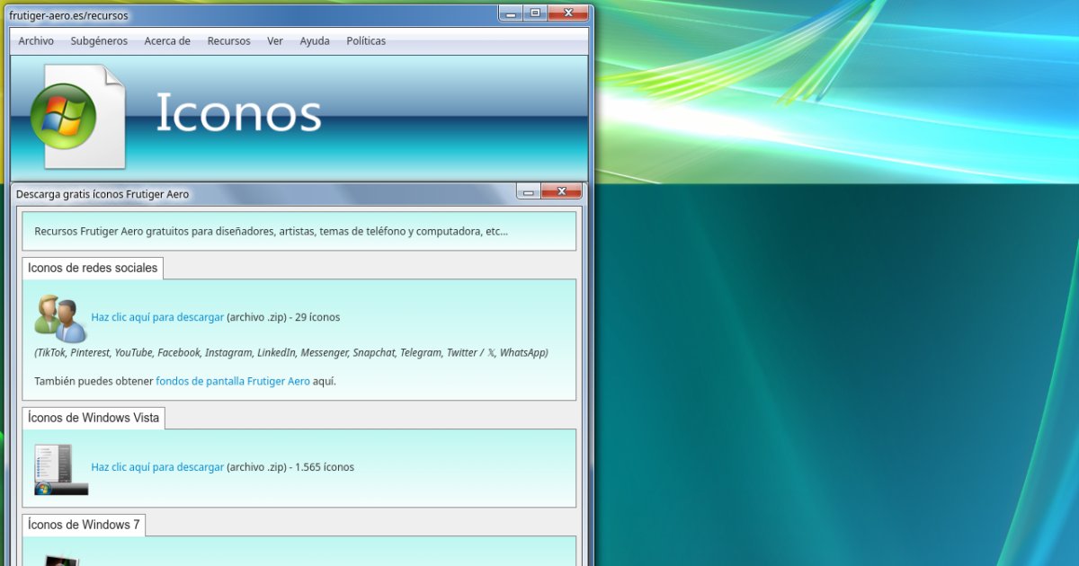 Paquete de Íconos Frutiger Aero Gratis - frutiger-aero.es