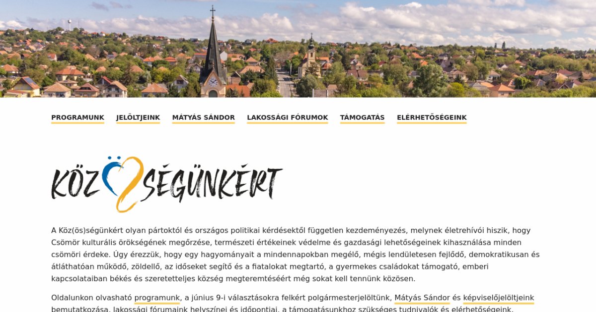 Lakossági fórumok • Köz(ös)ségünkért