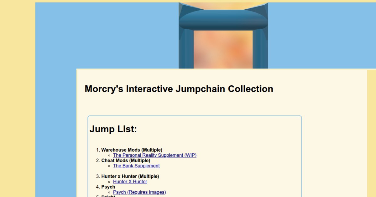 Home- "Morcry's Interactive Jumpchain Collection"
