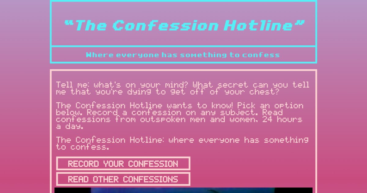 The Confession Hotline