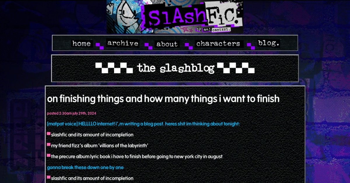 SLASHFIC - the SLASHBLOG!