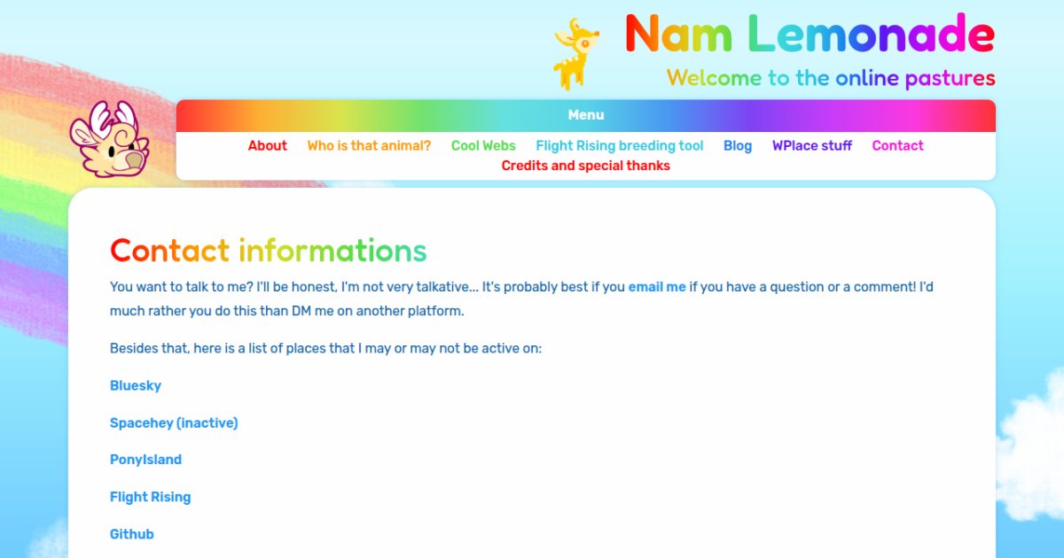 Contact me | Nam Lemonade's Website