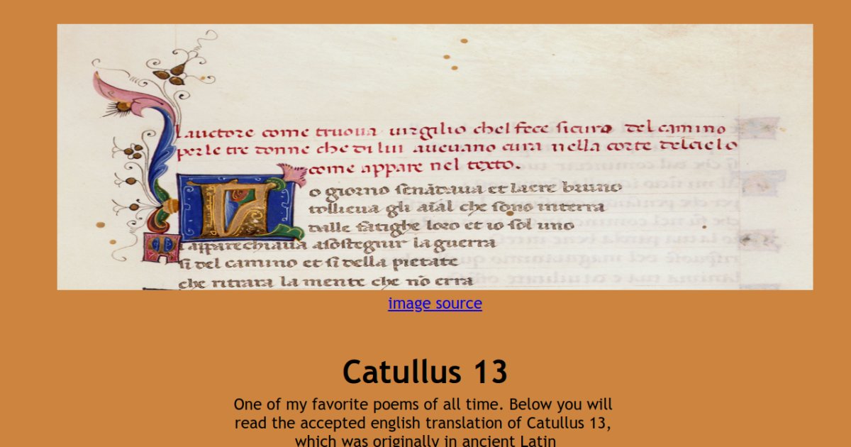 Catullus 13
