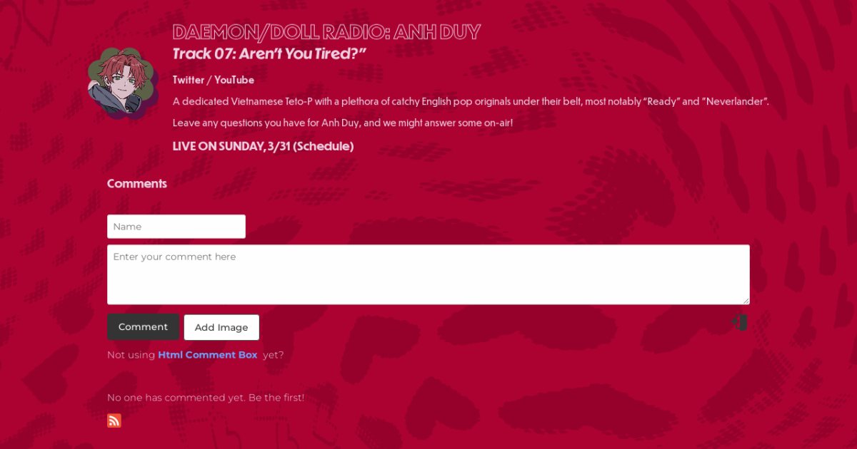 DAEMON/DOLL RADIO: Anh Duy