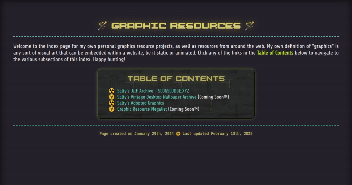 saltedslug.net | graphics | index