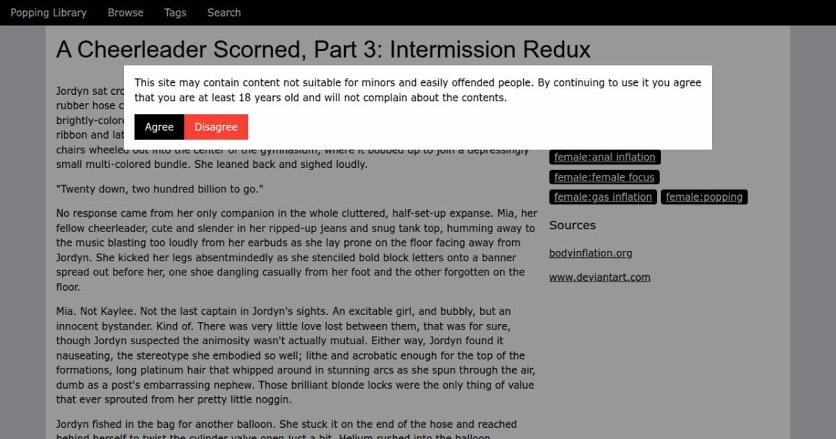 Popping Library :: A Cheerleader Scorned, Part 3: Intermission Redux