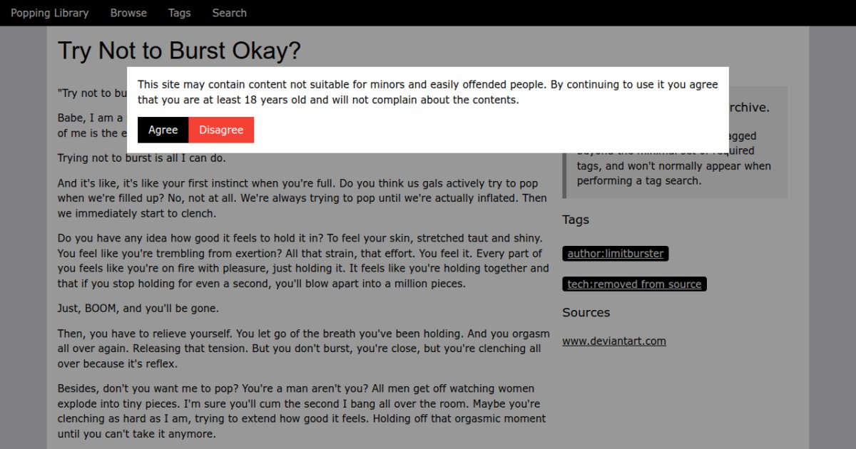 Popping Library :: Try Not to Burst Okay?