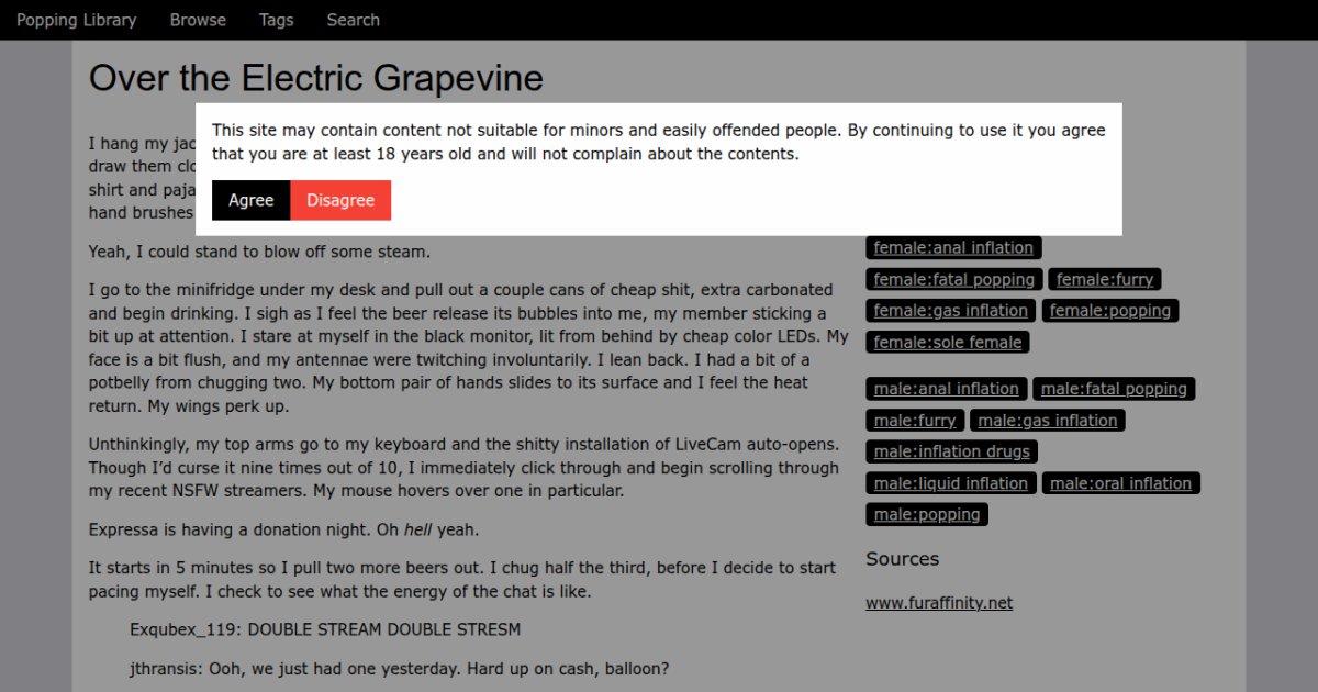 Popping Library :: Over the Electric Grapevine