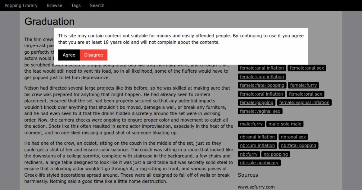 Popping Library :: Graduation