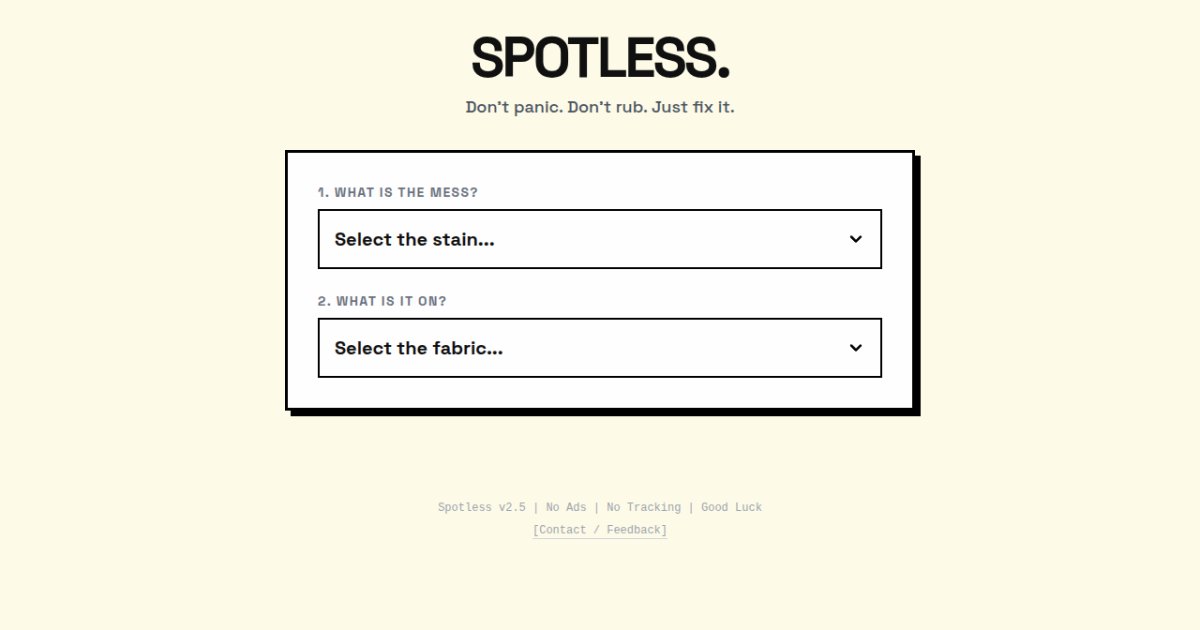 Spotless | The Stain Solver