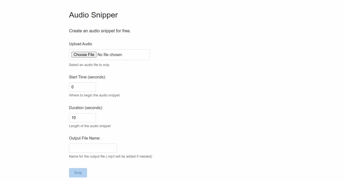 Audio Snipper