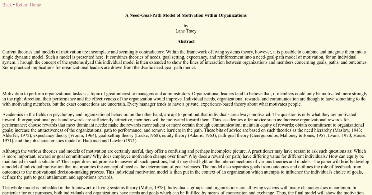 Let's Learn Together - A Need-Goal-Path Model of Motivation in ...