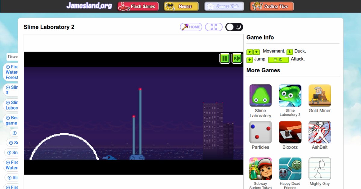 Slime Laboratory 2 - Play Online, Unblocked