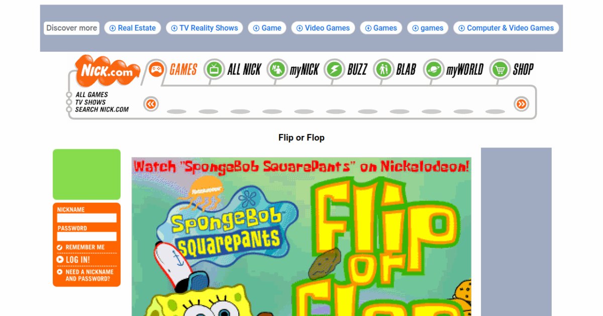 Nick Games - SpongeBob SquarePants: Flip or Flop