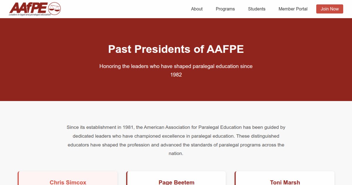 Past Presidents - AAFPE