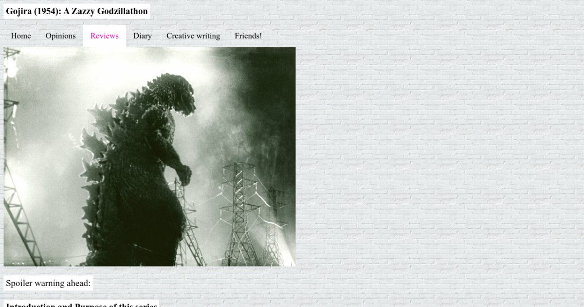 Gojira: A Zazzy Godzillathon