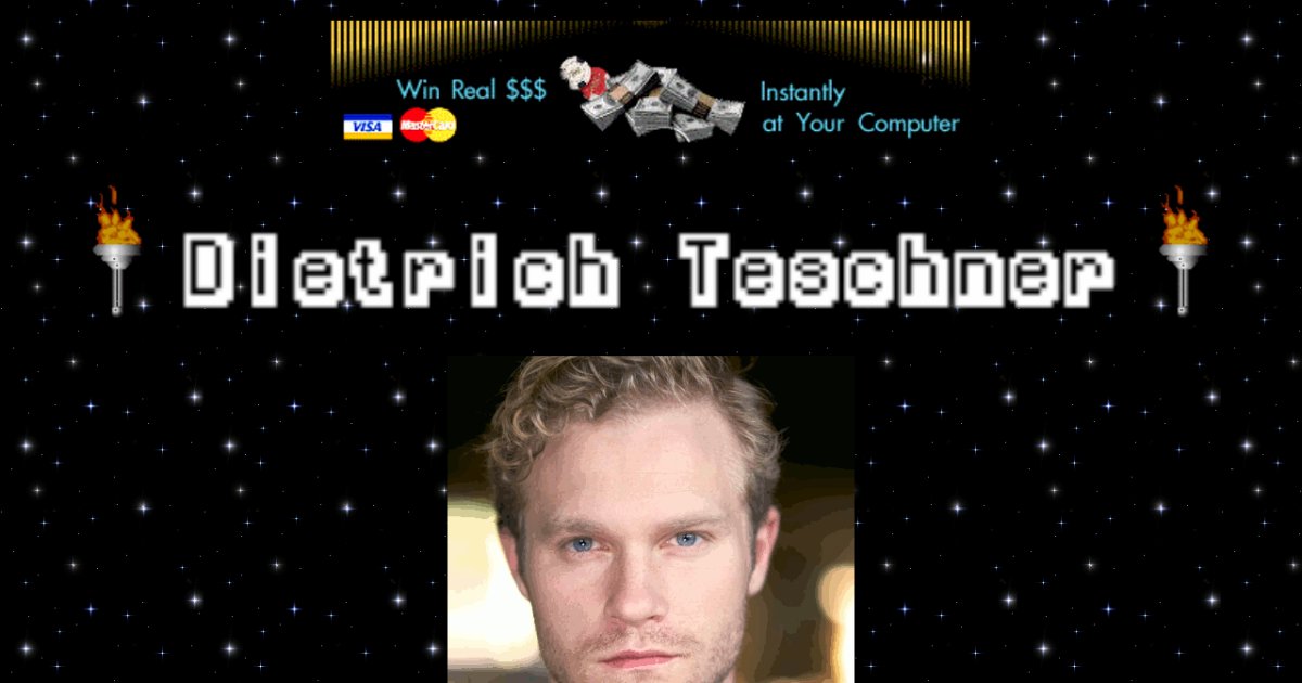 Dietrich Teschner - Actor