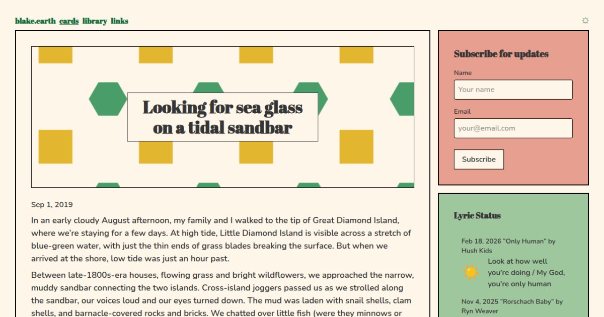 Looking for sea glass on a tidal sandbar | blake.earth