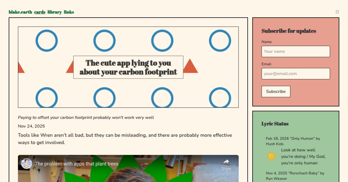 The cute app lying to you about your carbon footprint | blake.earth