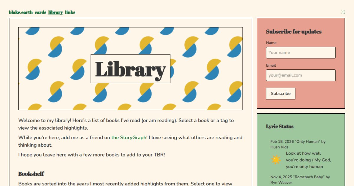 Library | blake.earth
