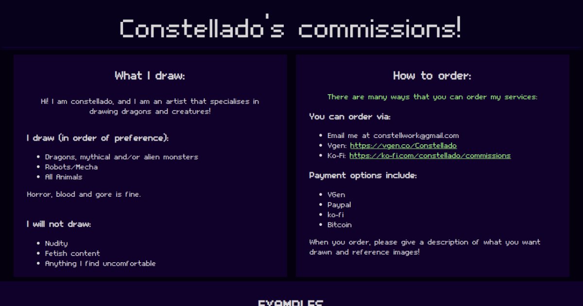 Constellado's Commison!