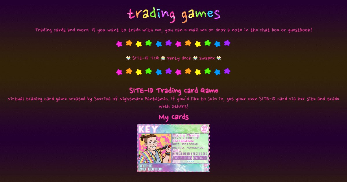 Key's Klubhouse - Trading Games