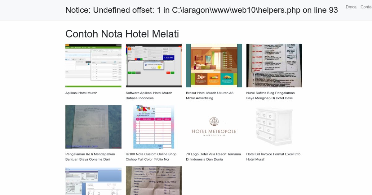 Contoh Nota Hotel Melati