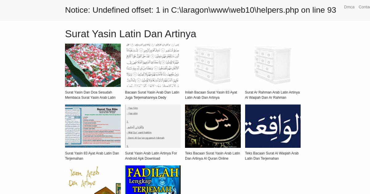 Surat Yasin Latin Dan Artinya