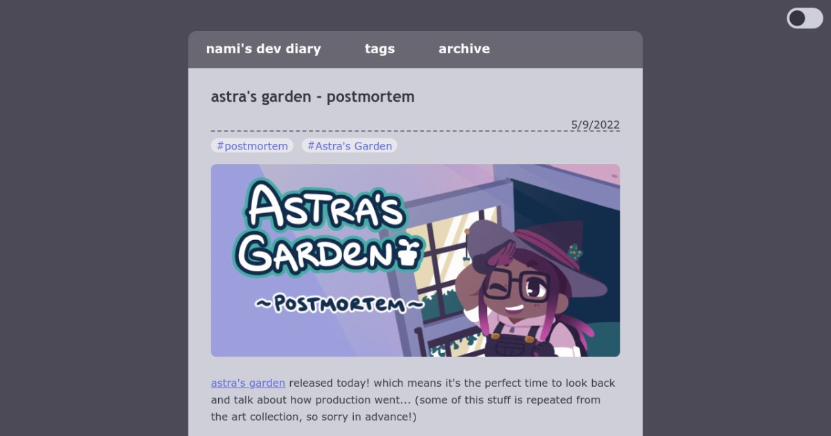 astra's garden - postmortem | nami's dev diary