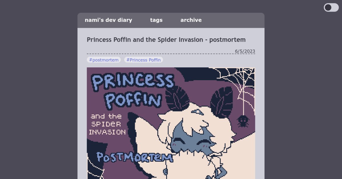 Princess Poffin and the Spider Invasion - postmortem | nami's dev diary