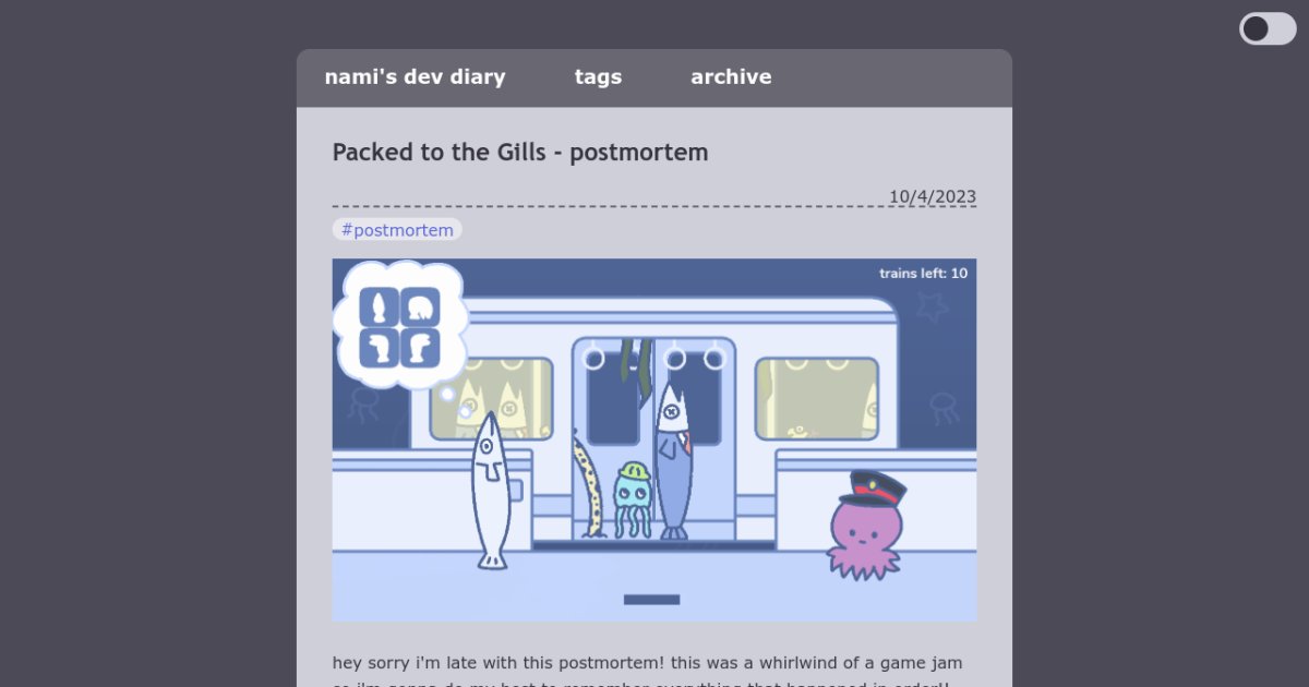 Packed to the Gills - postmortem | nami's dev diary