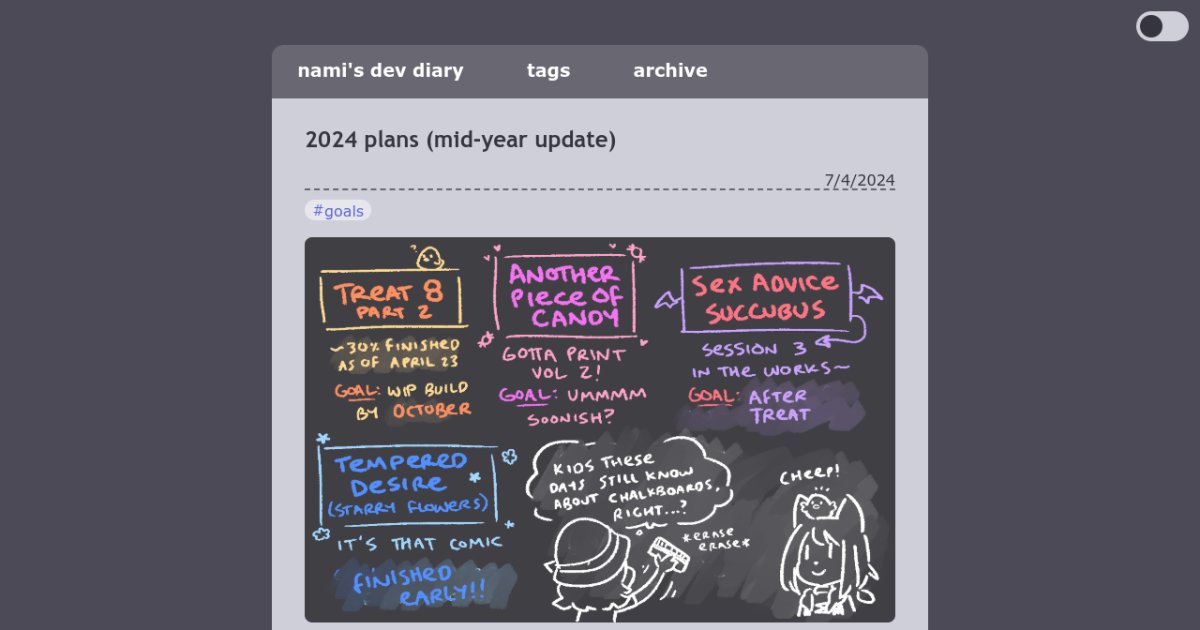 2024 plans (mid-year update) | nami's dev diary