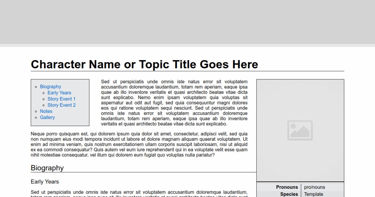 Character Wiki Template - Change Name Here