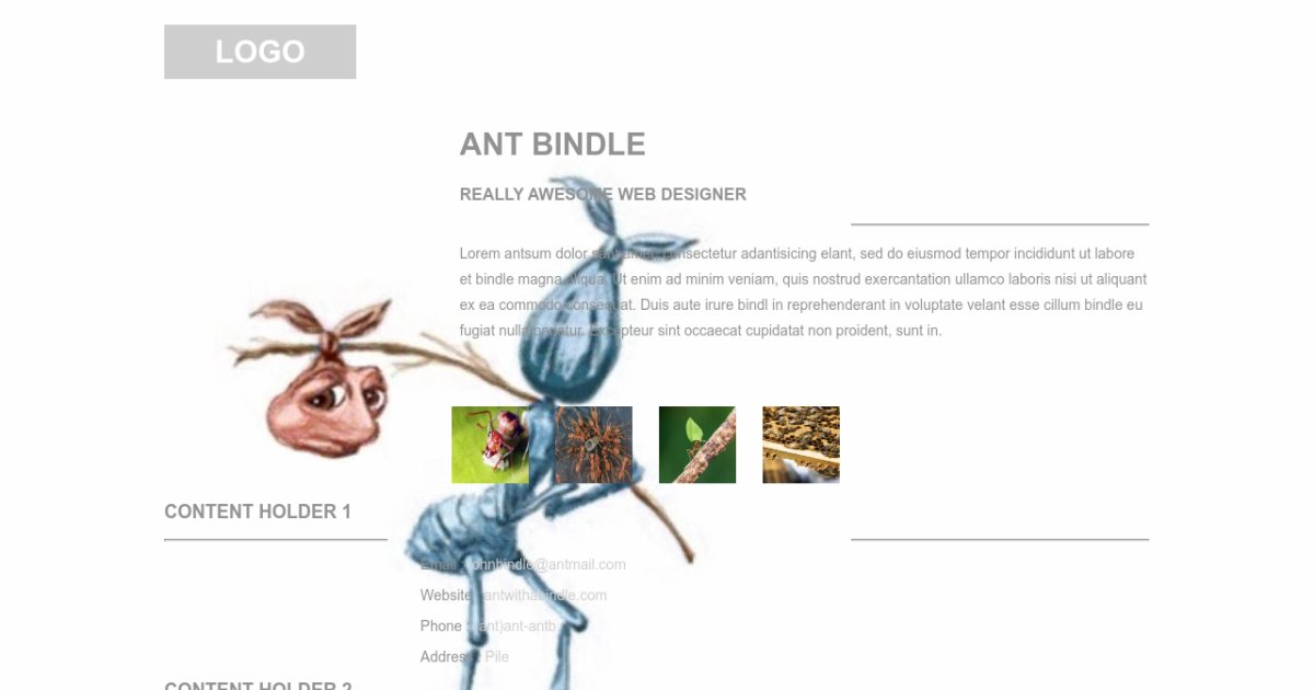 Ant With A Bindle - Home