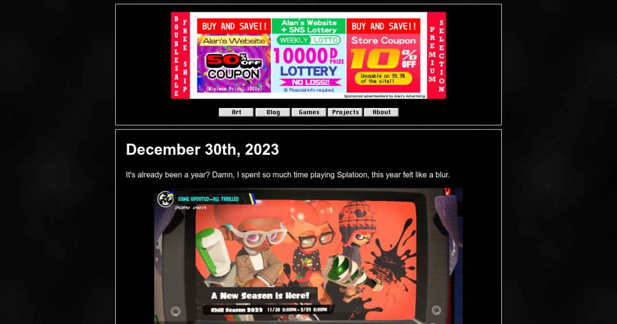 alan's website - December 30th, 2023