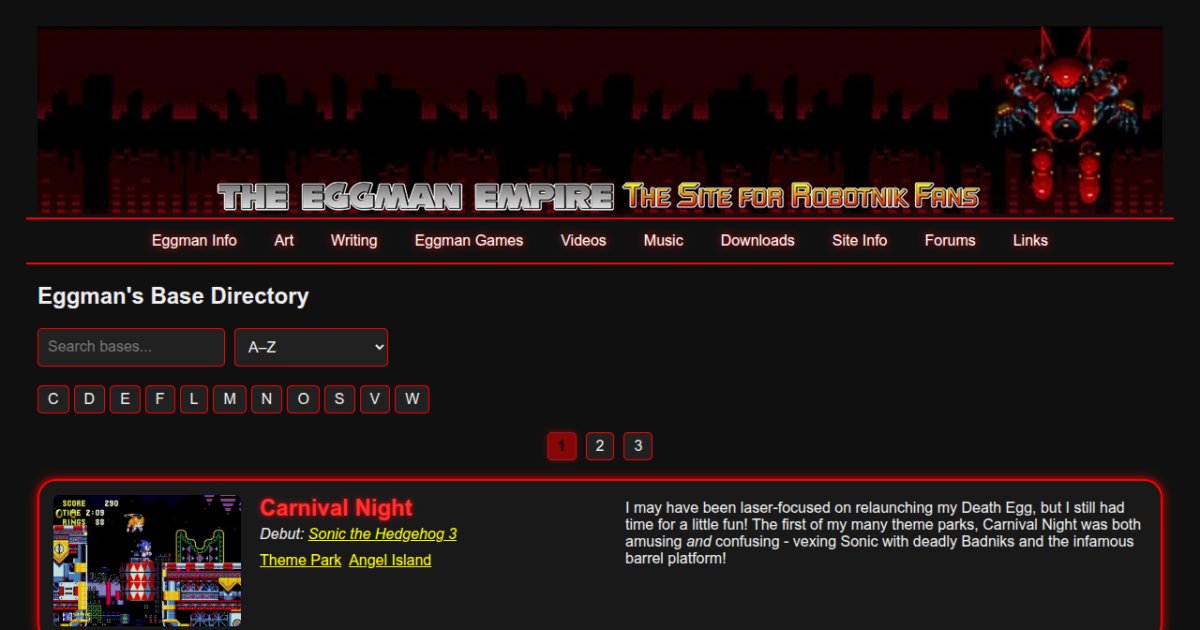 Eggman's Base Directory - The Eggman Empire