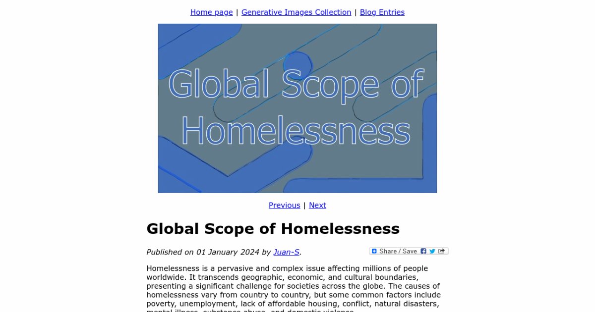 Global Scope of Homelessness