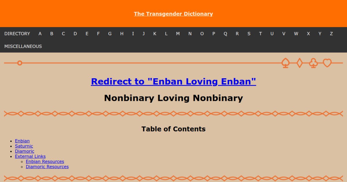 N.L.N. - The Transgender Dictionary