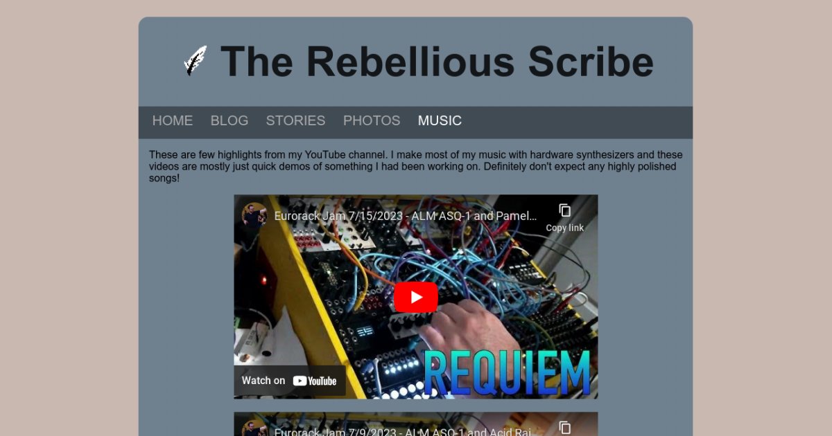 Music - The Rebellious Scribe