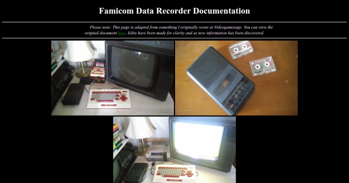 Famicom Data Recorder