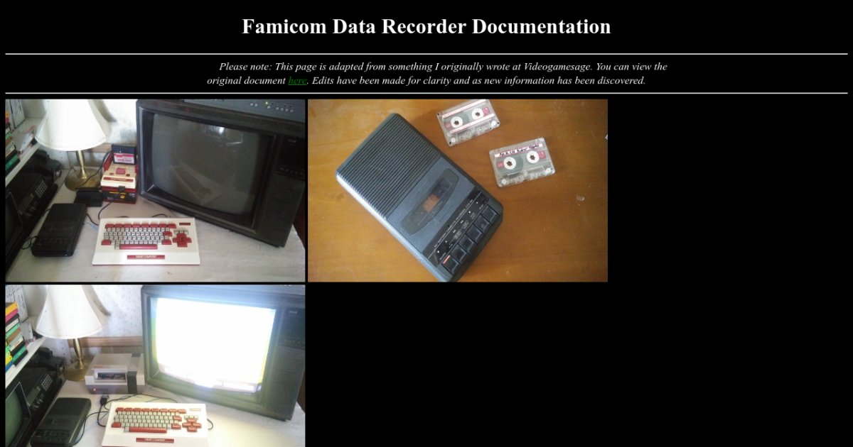Famicom Data Recorder