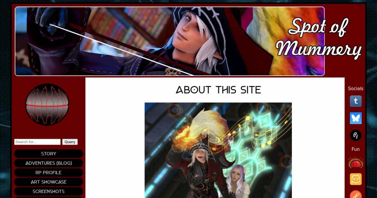 Spot of Mummery - About this Site